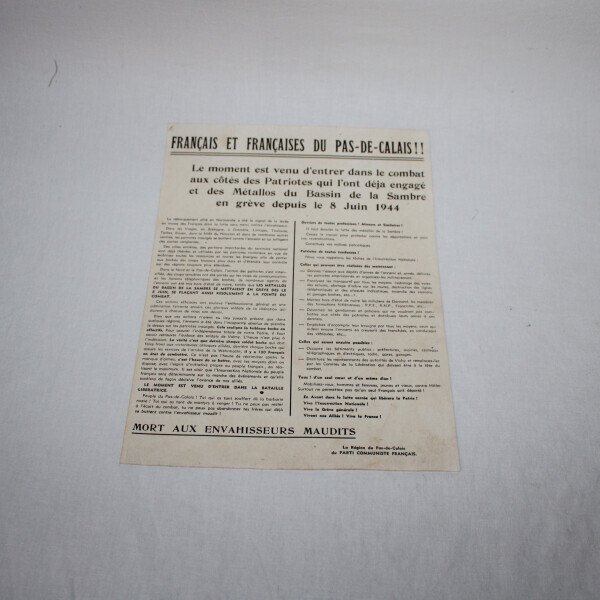 Affiche PCF 6 juin 1944 | Chris Militaria