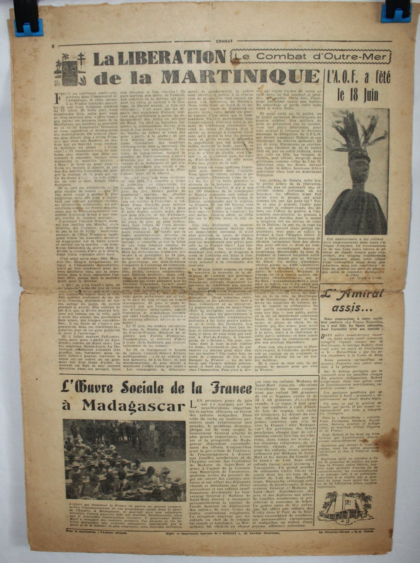 Journal Combat 2 juillet 1944 | Chris Militaria