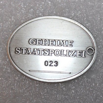 Plaque d'identité de la Gestapo | Chris Militaria