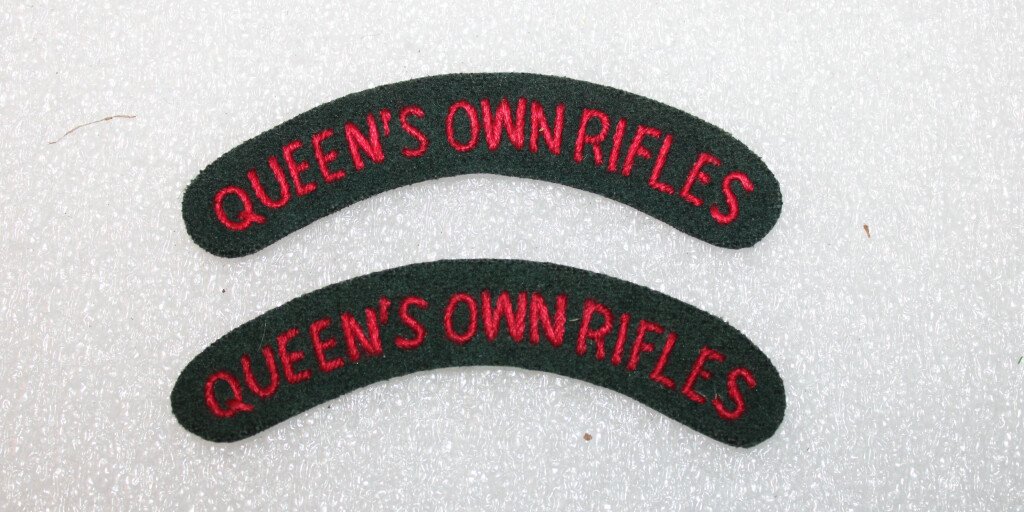 Tittles Queen's own Rifles | Chris Militaria